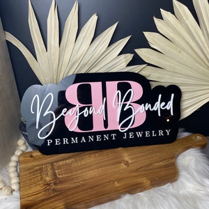 Magnetic Acrylic Business Logo Sign Small Business Company Logo Display ...