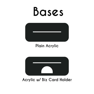 Custom Branded Acrylic Table Top Sign With Half Arch Design, QR Codes ...