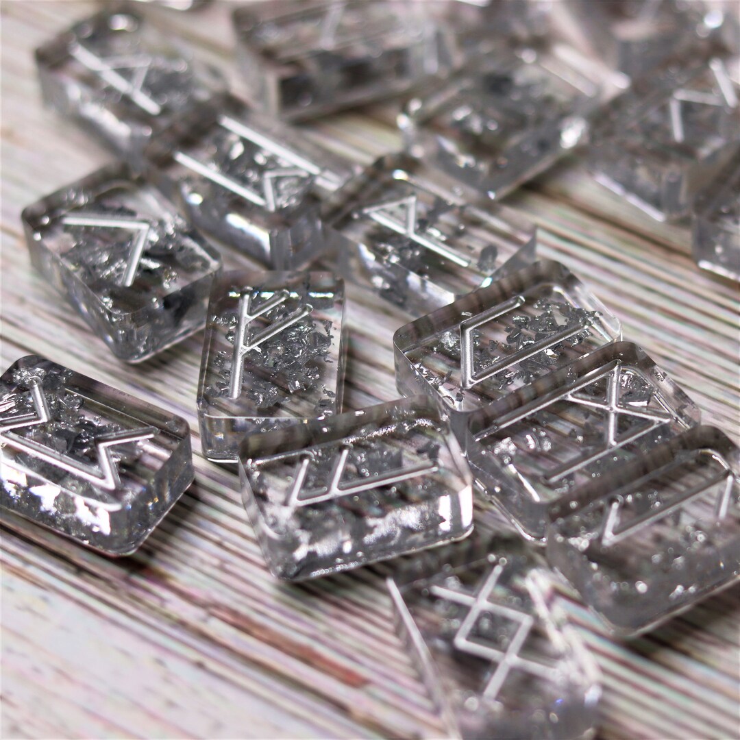 Silver Leaf Runes Elder Futhark Runes Runes Rune Stones - Etsy