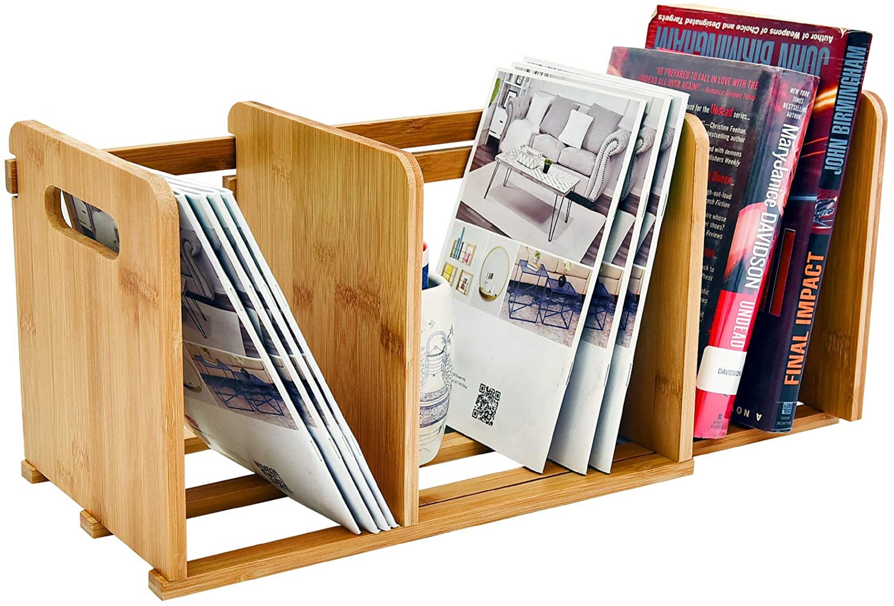 Bamboo Desktop Bookshelf Small Book Rack Adjustable Desk - Etsy