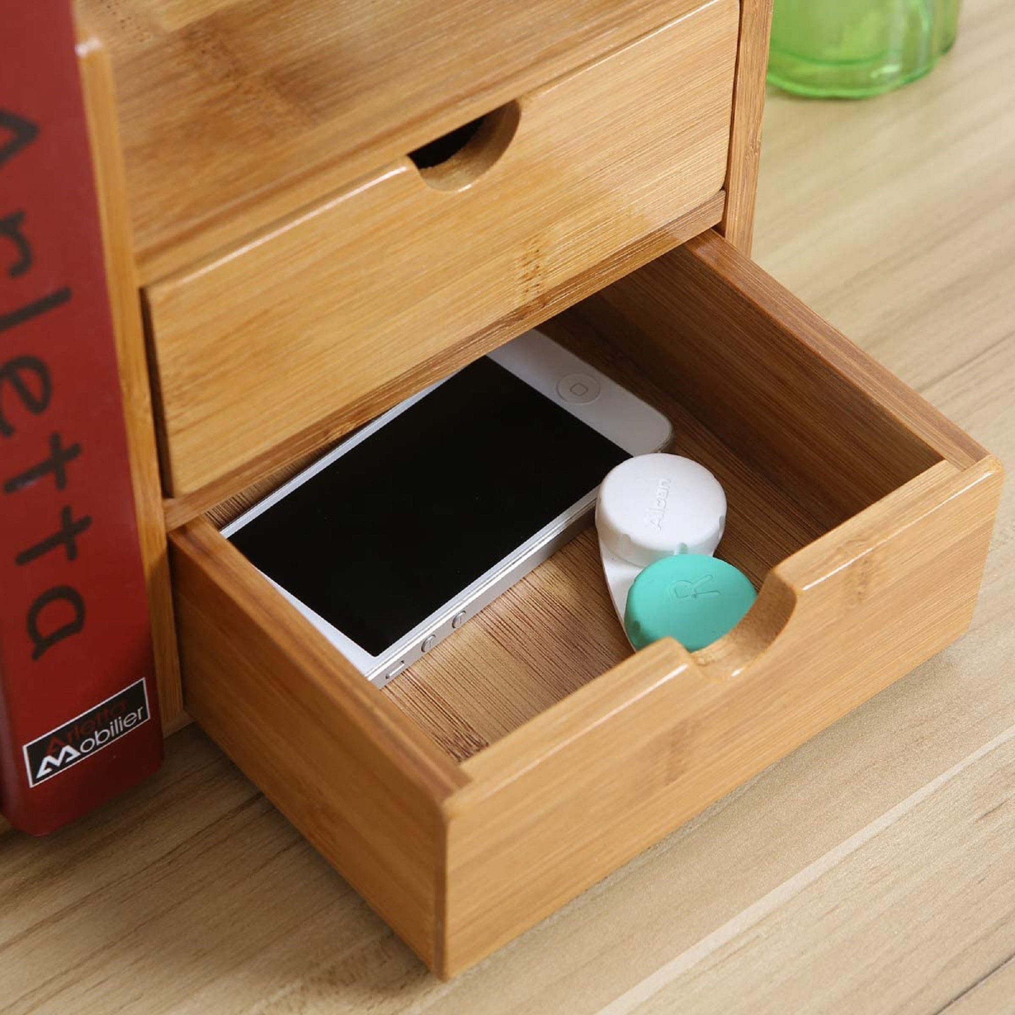 Bamboo Desk Bookshelf Expandable Desktop Organizer Adjustable - Etsy