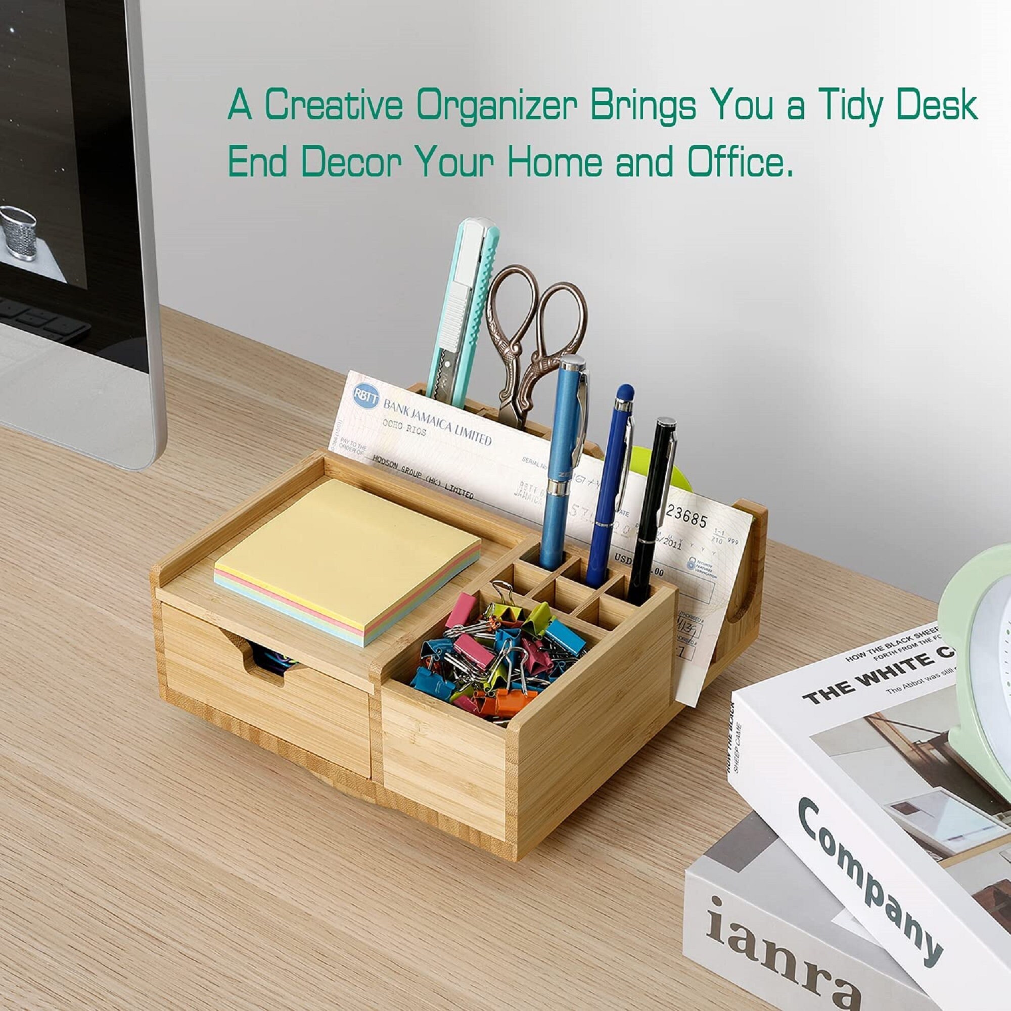 Bamboo Office Desk Organizers and Accessories Darfoo - Etsy