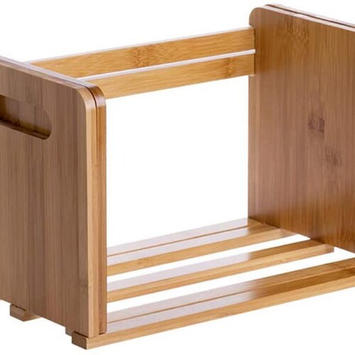 Bamboo Desk Bookshelf Expandable Desktop Organizer Adjustable - Etsy