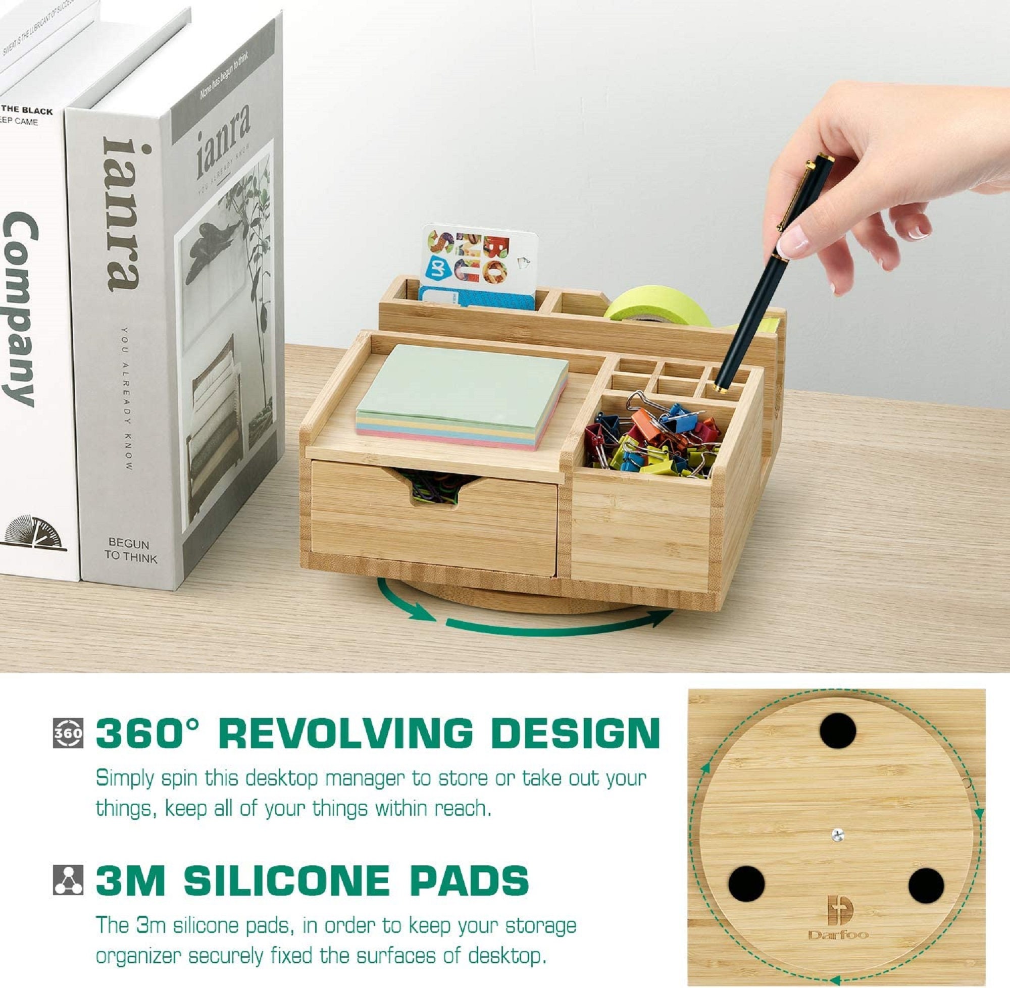 Bamboo Office Desk Organizers and Accessories Darfoo - Etsy