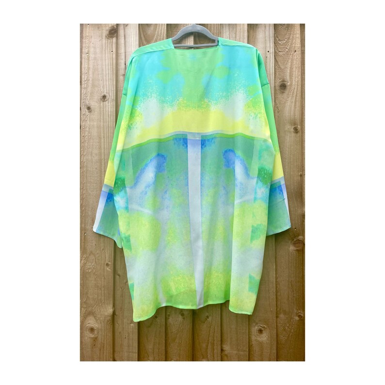 Silk Kimono Jacket Coat Festival Holiday Beach Evening Wear Silky ...