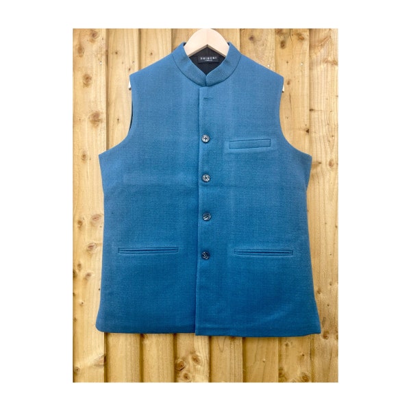 Teal Mens Nehru Jacket - Etsy