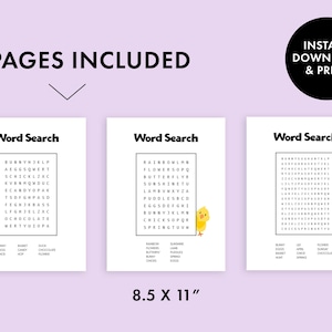 Easter Word Search Printables | Holiday Puzzle Activity Pack | Kids ...