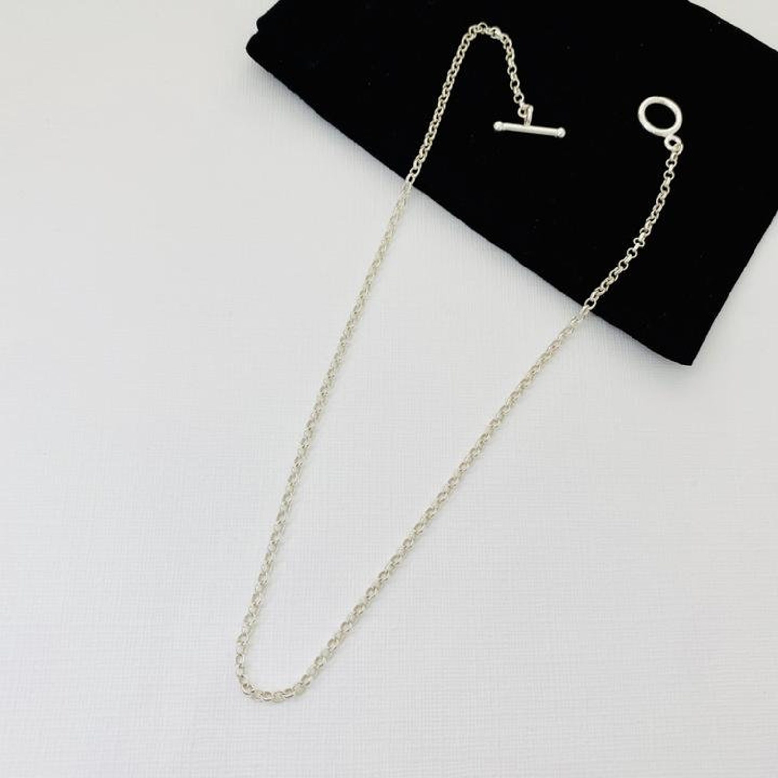 Silver T Bar Necklace, Toggle Necklace, Toggle Jewellery, T Bar ...