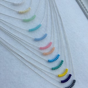 Colour Bead Necklace, Fun Colourful Jewellery, Sterling Silver Bead ...