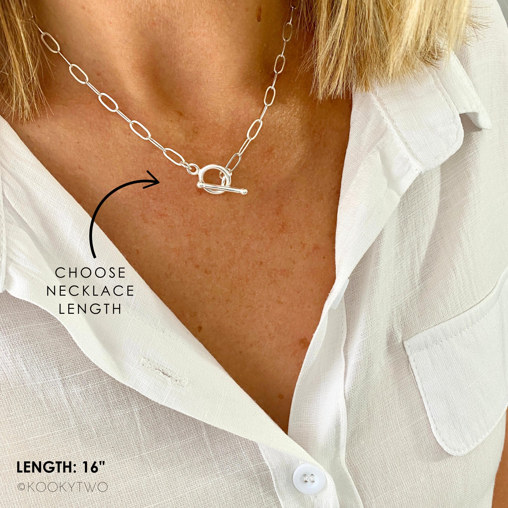 Silver t bar chain necklace store