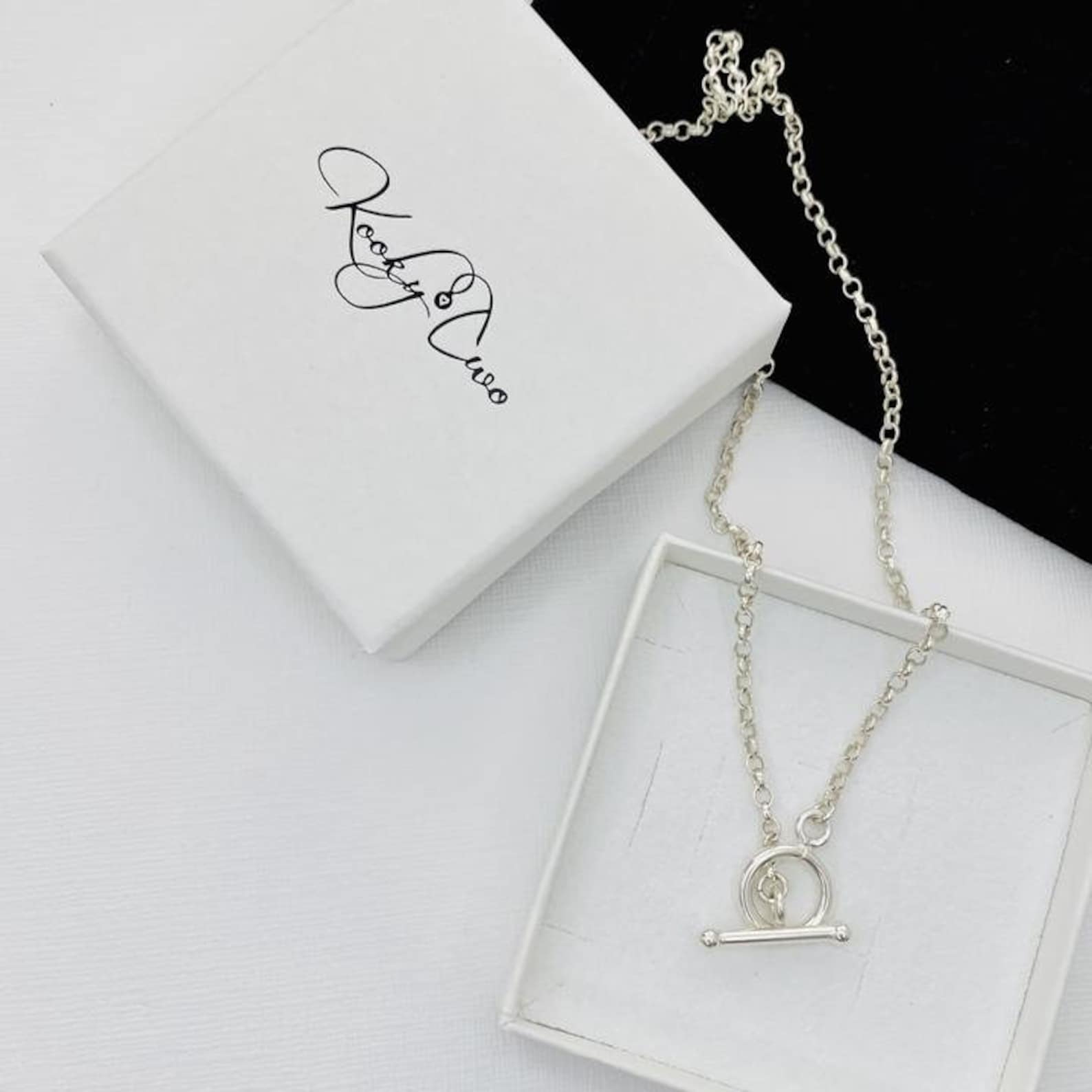Silver T Bar Necklace, Toggle Necklace, Toggle Jewellery, T Bar ...
