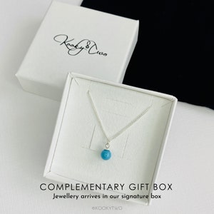 Turquoise Blue Pearl Necklace, Sterling Silver, Coloured Pearl ...