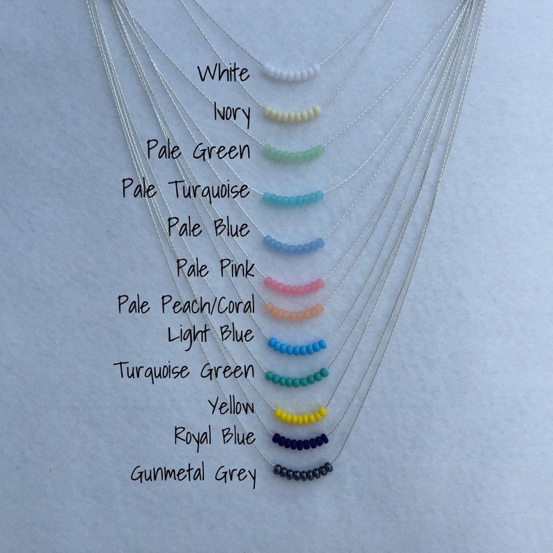 Colour Bead Necklace, Fun Colourful Jewellery, Sterling Silver Bead ...