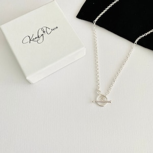 Silver T Bar Necklace, Toggle Necklace, Toggle Jewellery, T Bar ...