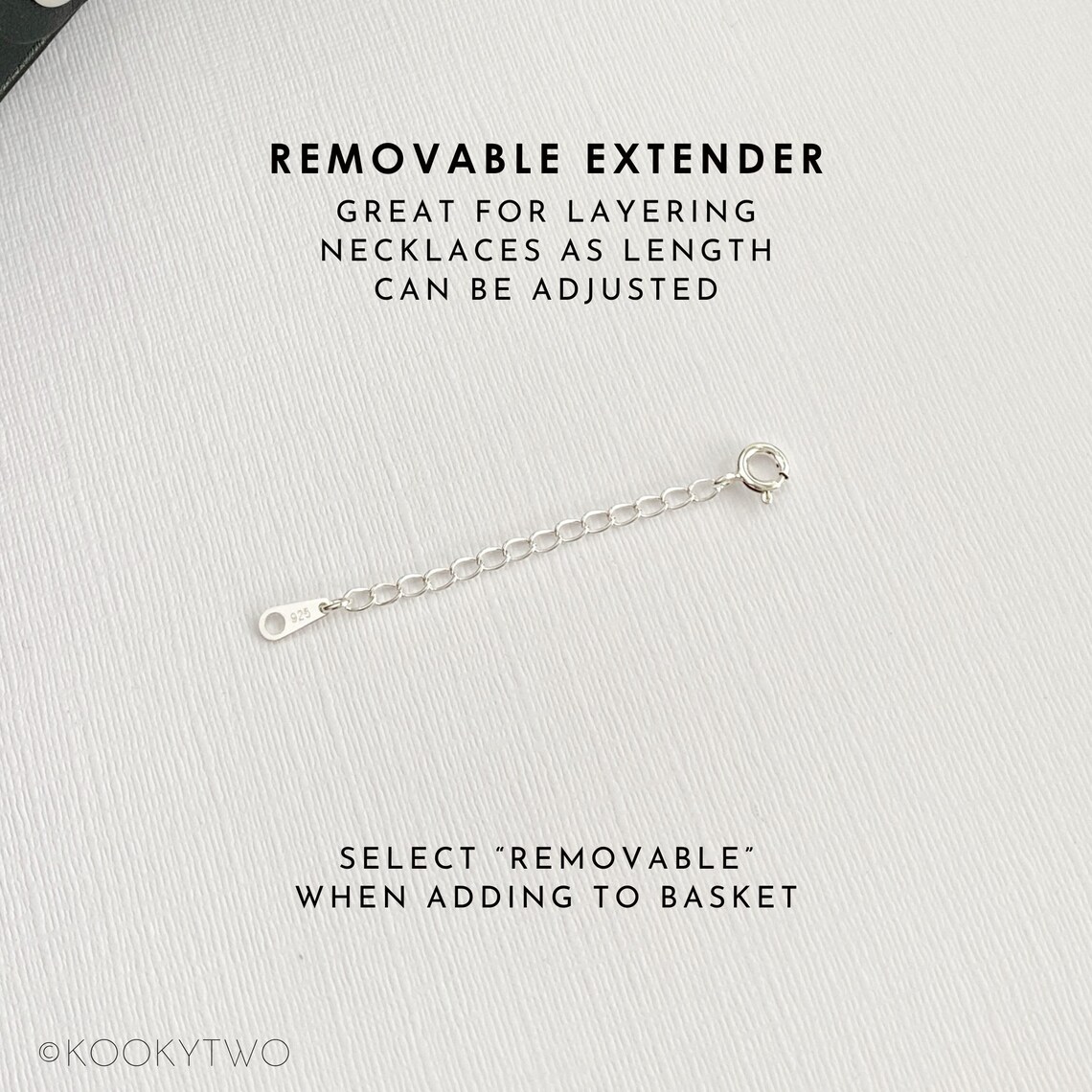 925 Sterling Silver Extender Chain, Add a Silver Extension Chain Make ...