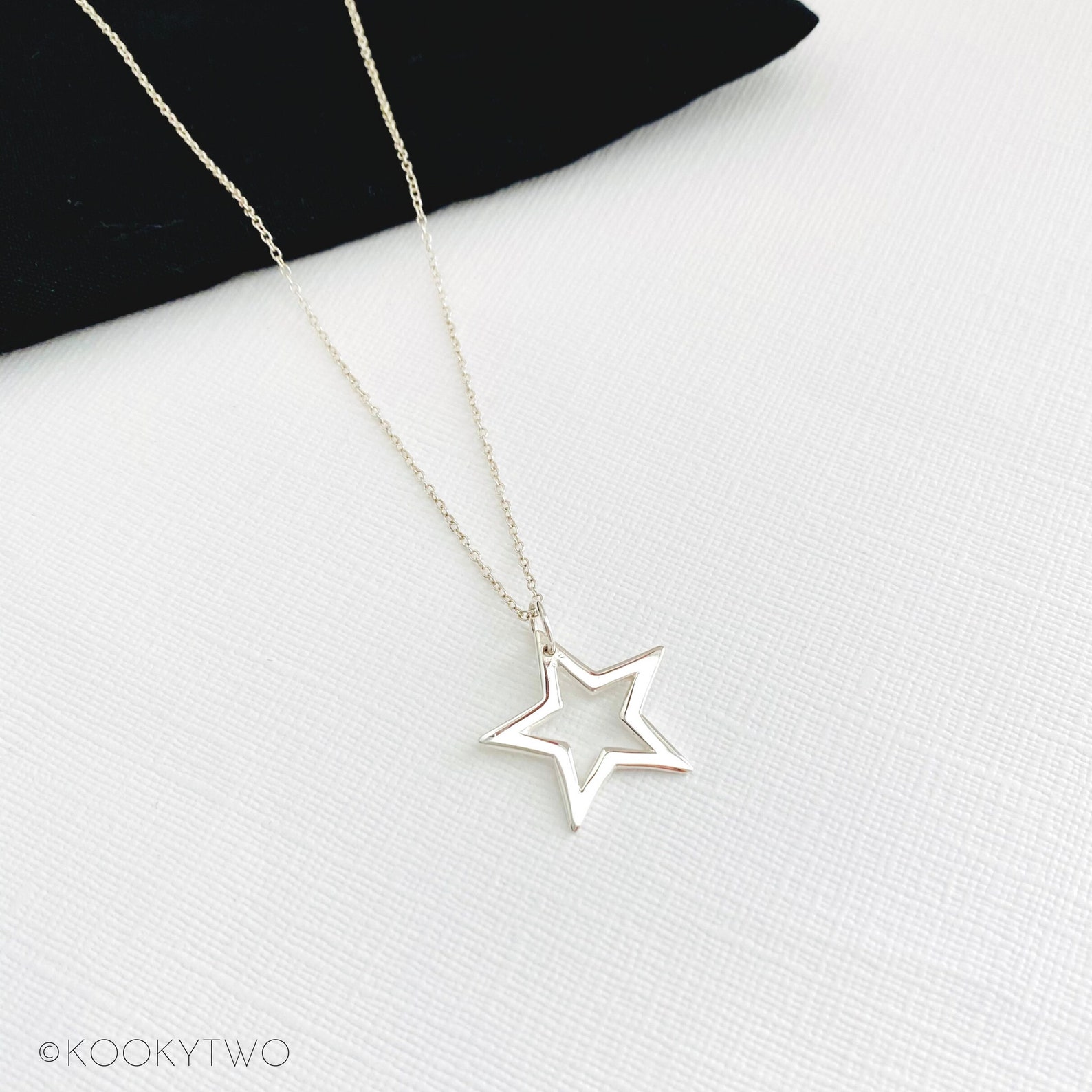 Silver Star Necklace Sterling Silver Star Necklace, Star Pendant ...