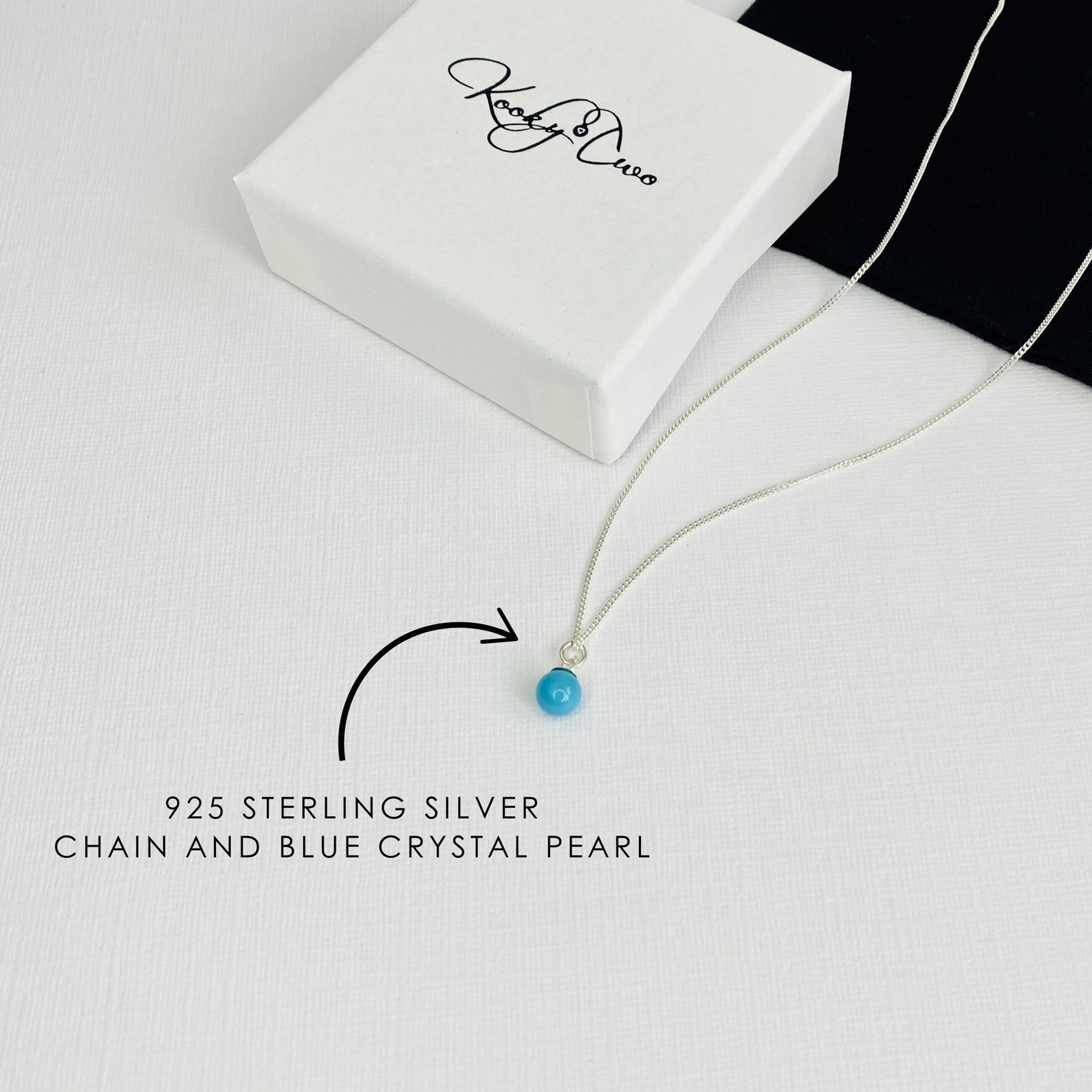 Turquoise Blue Pearl Necklace, Sterling Silver, Coloured Pearl ...