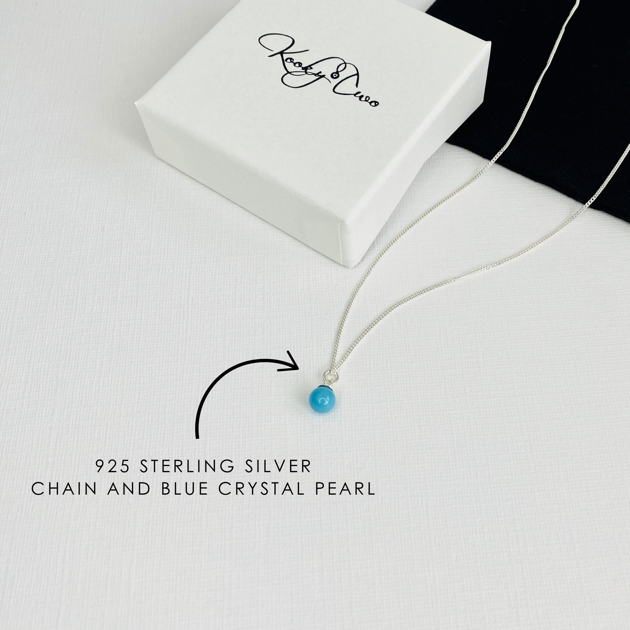 Turquoise Blue Pearl Necklace, Sterling Silver, Coloured Pearl ...