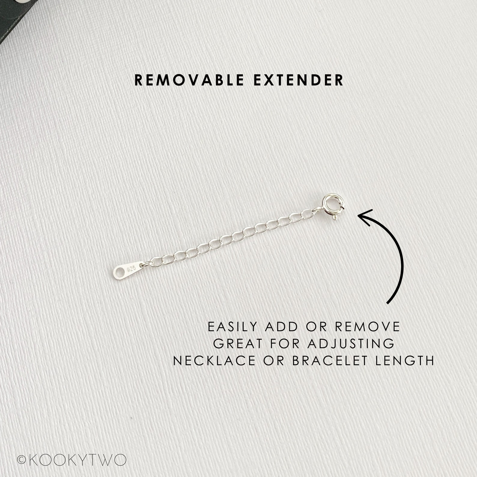 925 Sterling Silver Extender Chain, Add a Silver Extension Chain Make ...