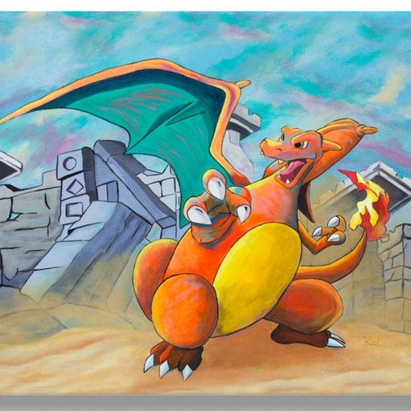 Charizard Painting - Etsy