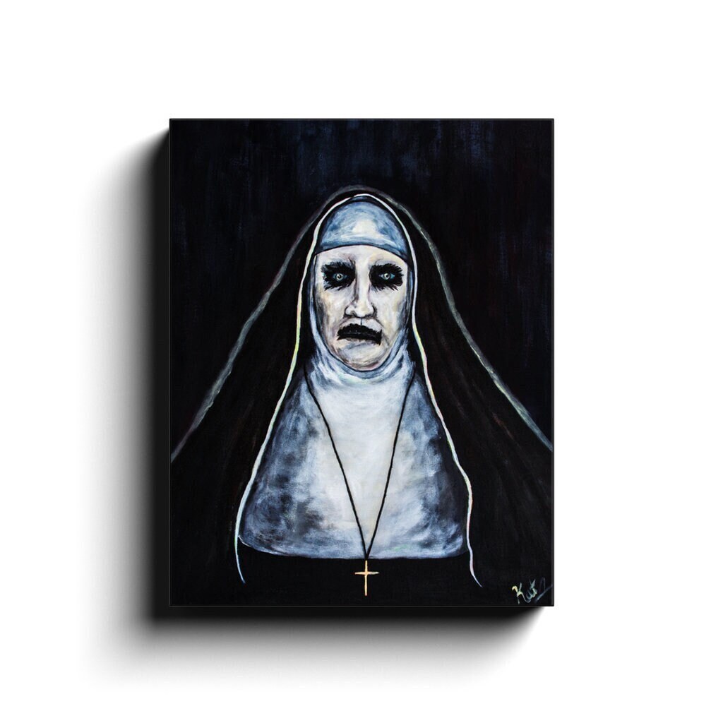 The Nun Painting Canvas Print valak Demon Nun, the Conjuring 2 - Etsy