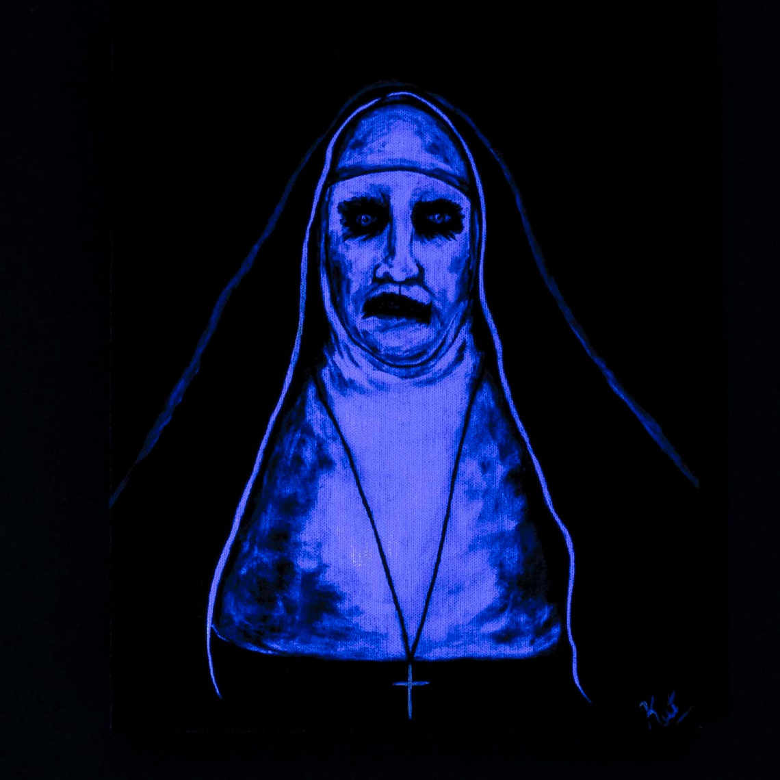 The Nun Painting Canvas Print valak Demon Nun, the Conjuring 2 - Etsy