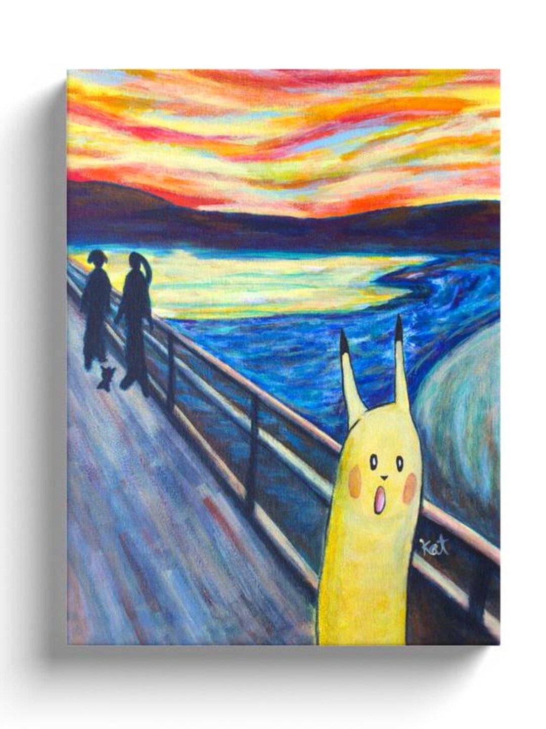 The Scream Pikachu Print, Edvard Munch, the Scream, Wall Art Decor ...