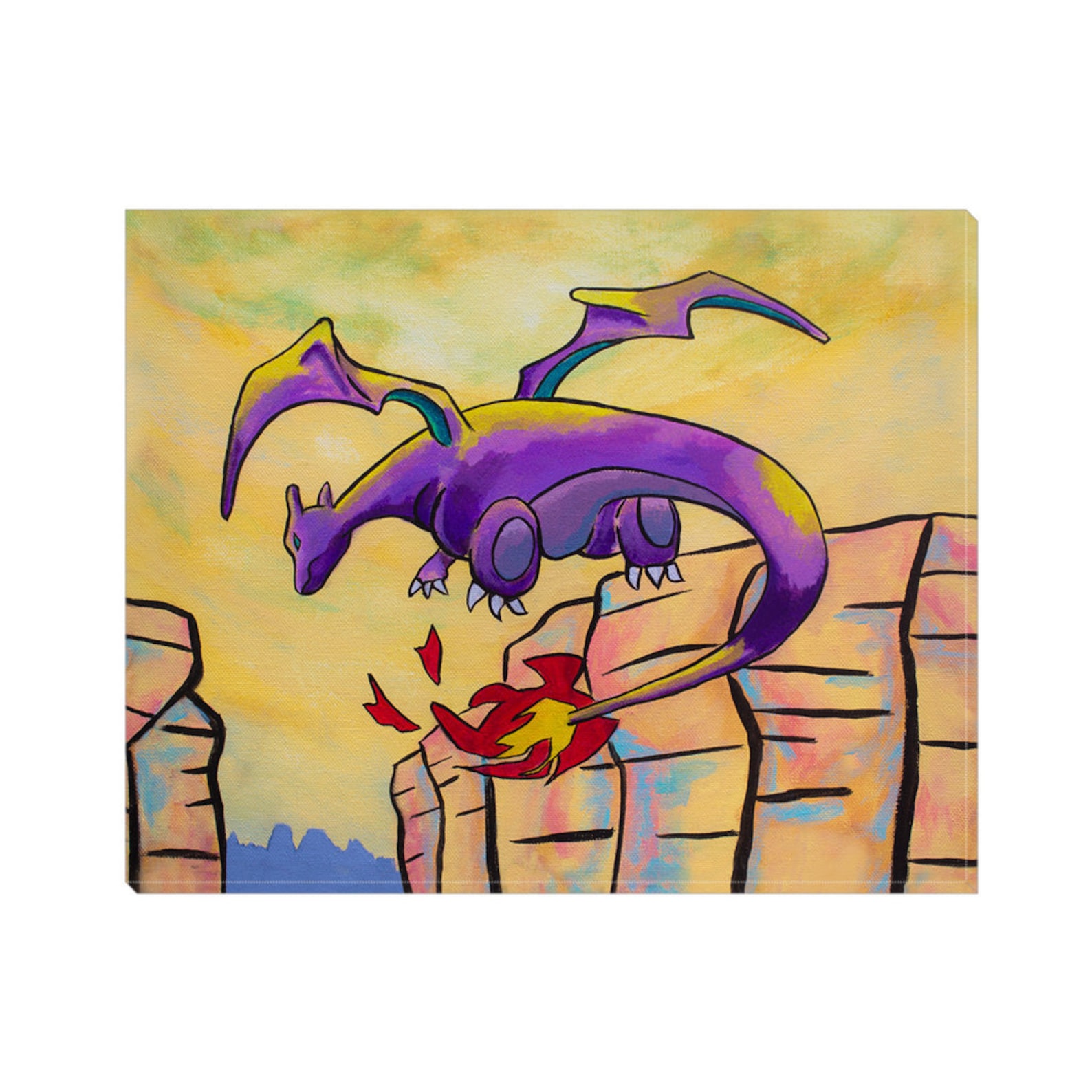 Shining Charizard Canvas Art Print Charizard Painting | Etsy