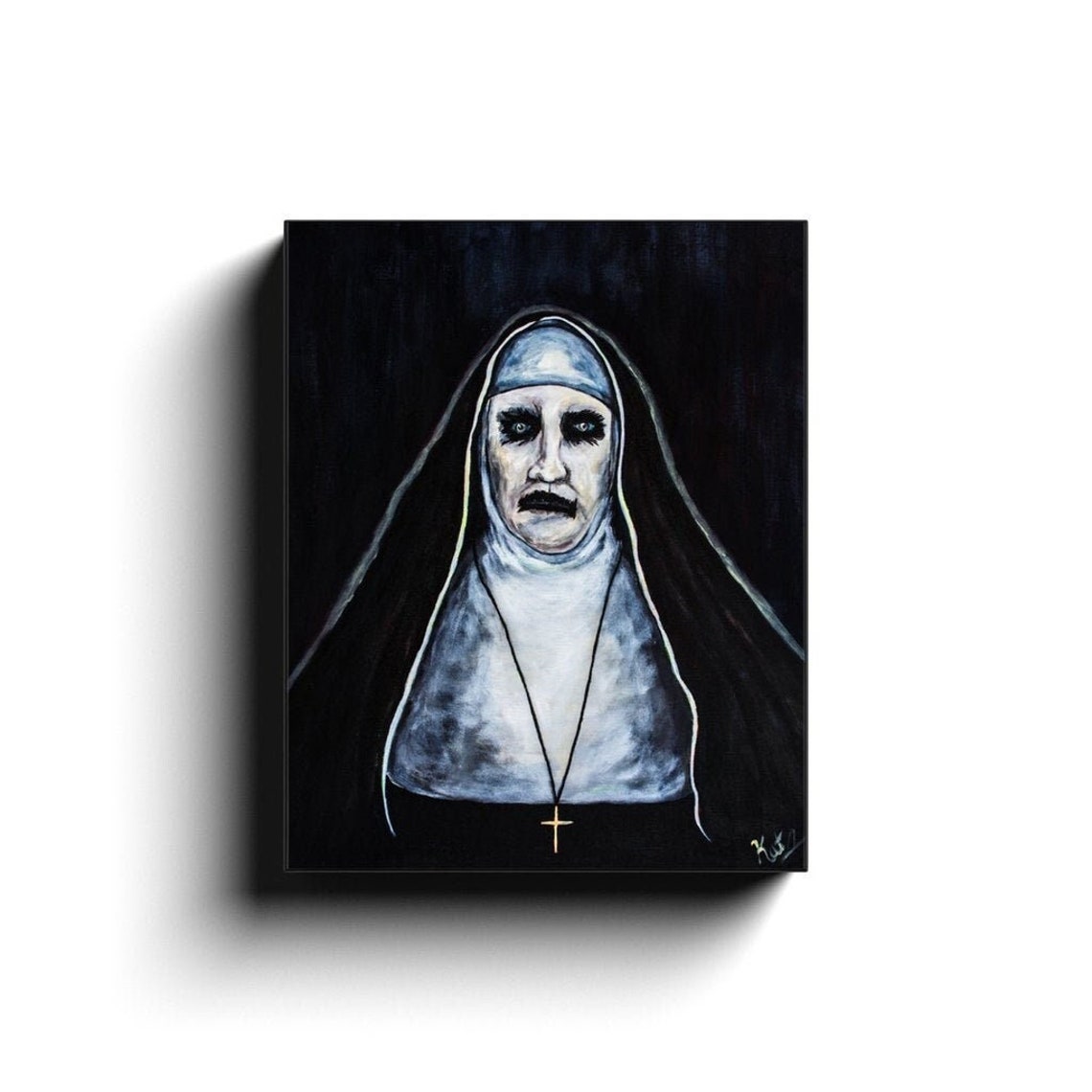 The Nun Painting Canvas Print valak Demon Nun, the Conjuring 2 - Etsy
