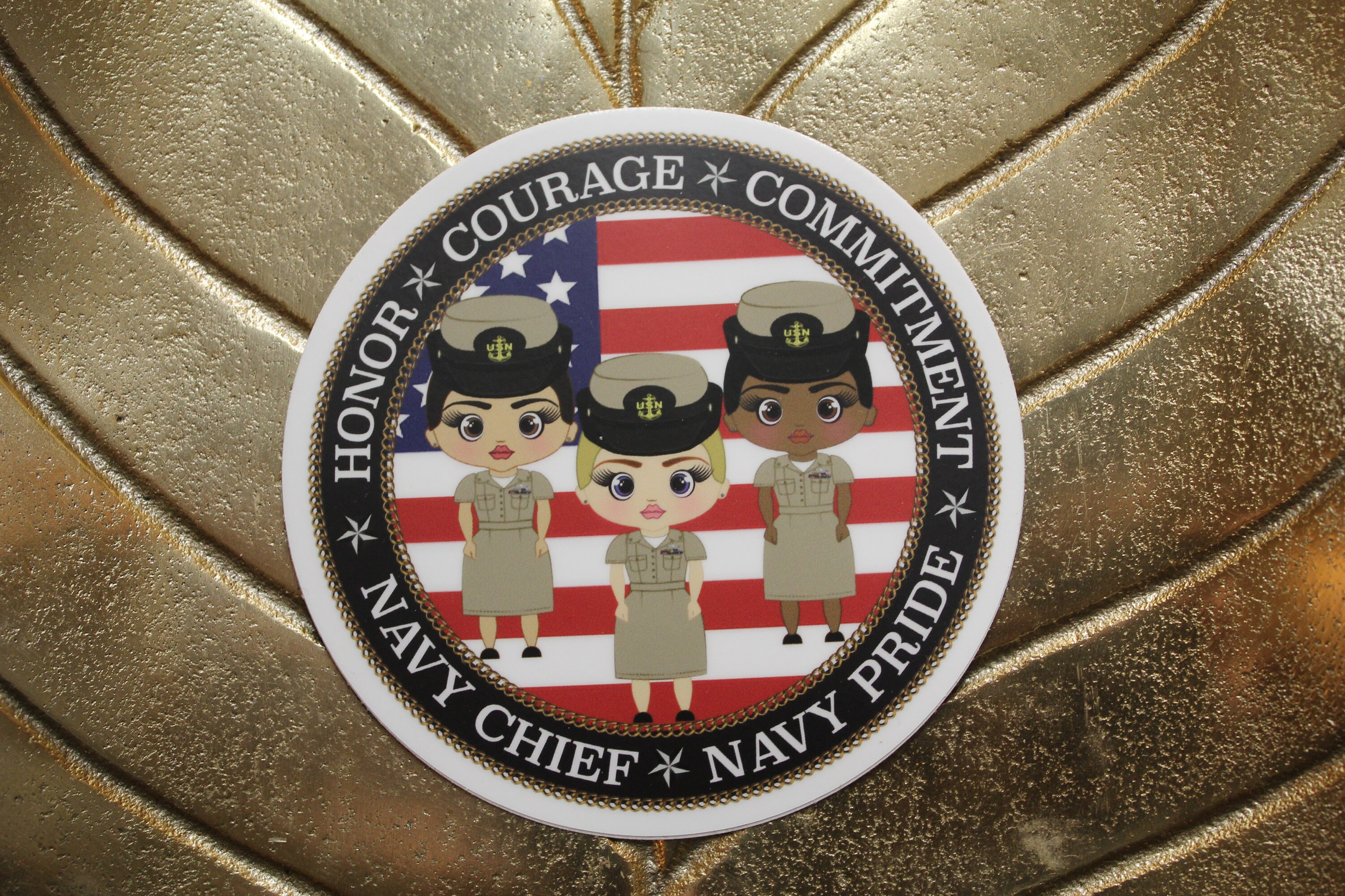 Navy Female Chief Navy Chief Vinyl Sticker Diversity - Etsy UK