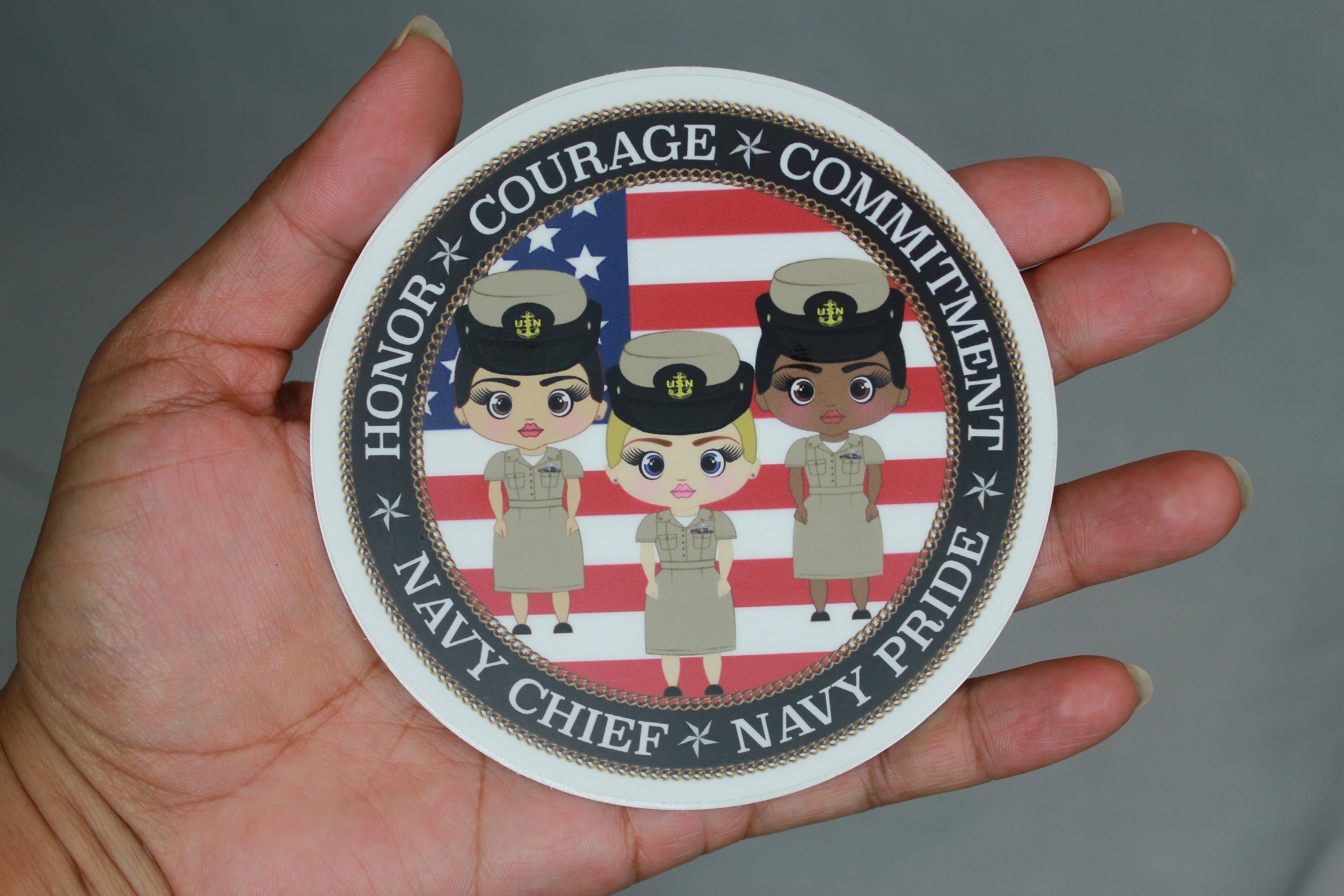 Navy Female Chief Navy Chief Vinyl Sticker Diversity - Etsy UK