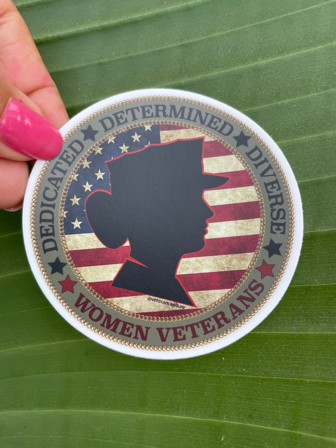 Women Veteran Veterans Women Empowerment Vinyl Sticker Patriotic ...