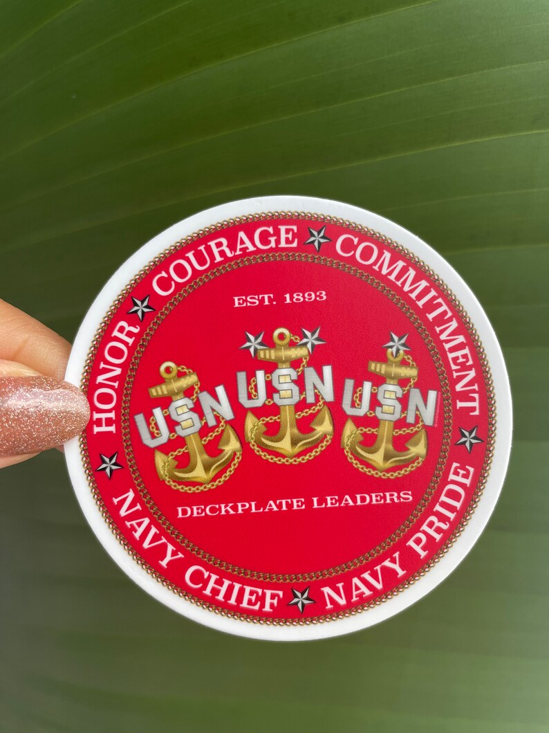 Deckplate Leaders Navy Pride CPO Chief Mess Vinyl Sticker Anchors ...
