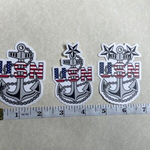 USN Navy Chief CPO Anchor Navy Pride Vinyl Sticker Scrapbook Waterproof ...