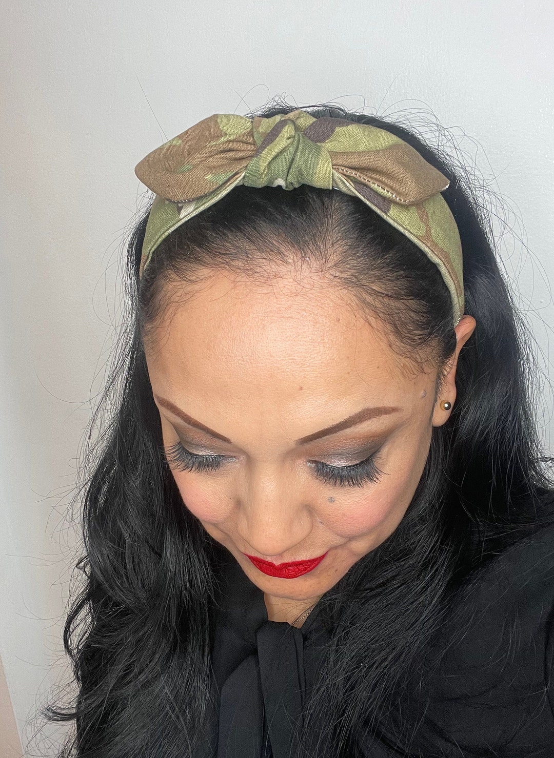 Top Bow Camouflage Headband Handmade Artesian Bohemian Sturdy 1 Tiara ...