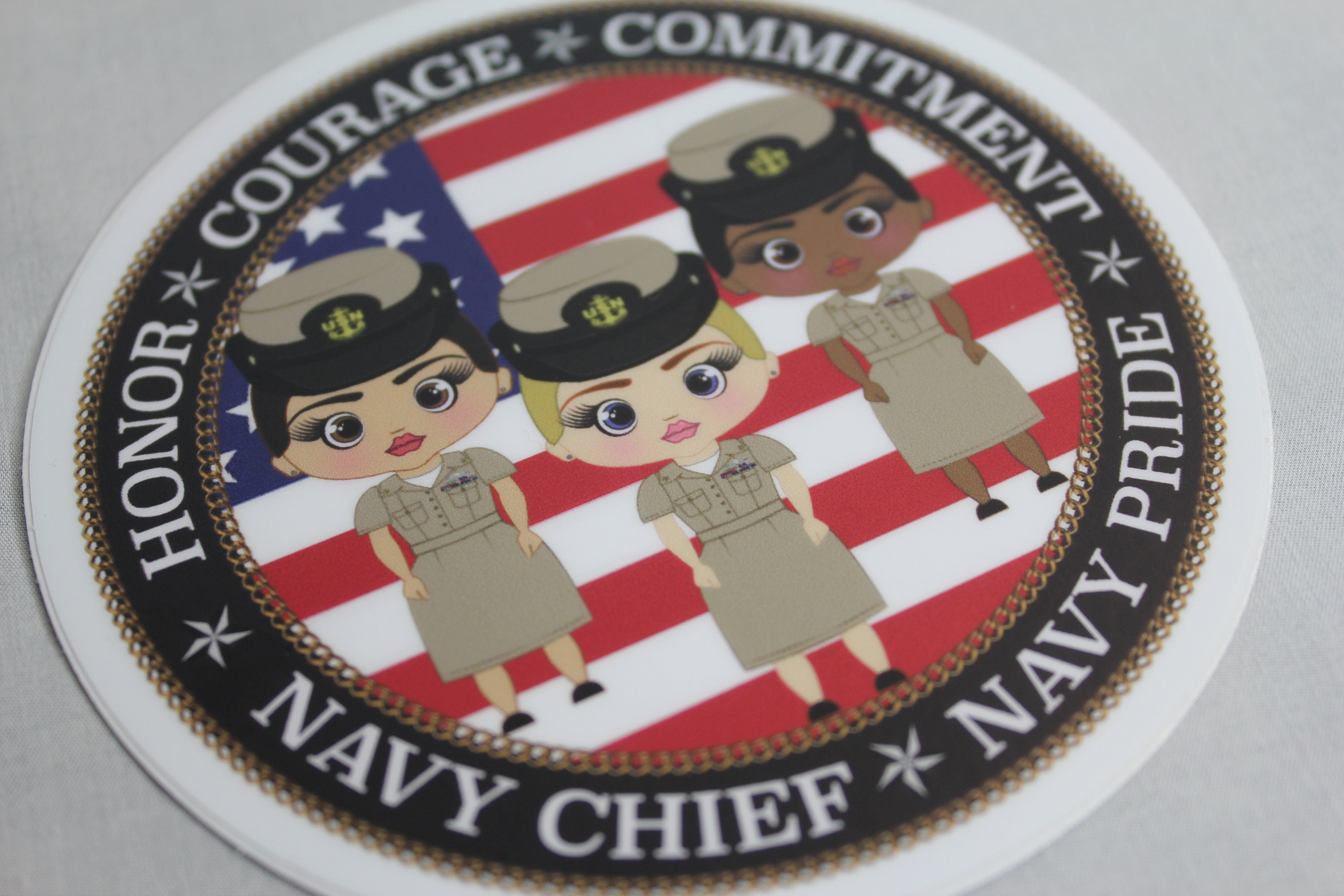 Navy Female Chief Navy Chief Vinyl Sticker Diversity - Etsy UK