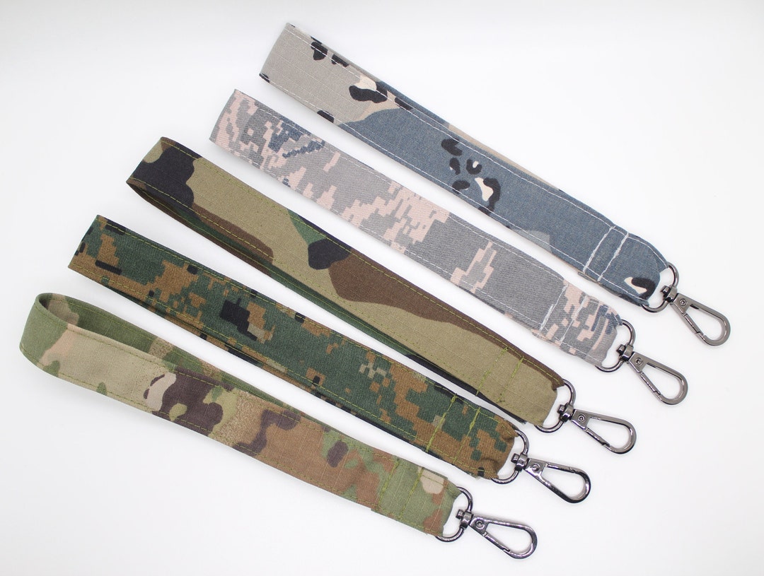 Camouflage Key Chain Rip Stop Fabric Wristlets Key Fob L Durable L ...