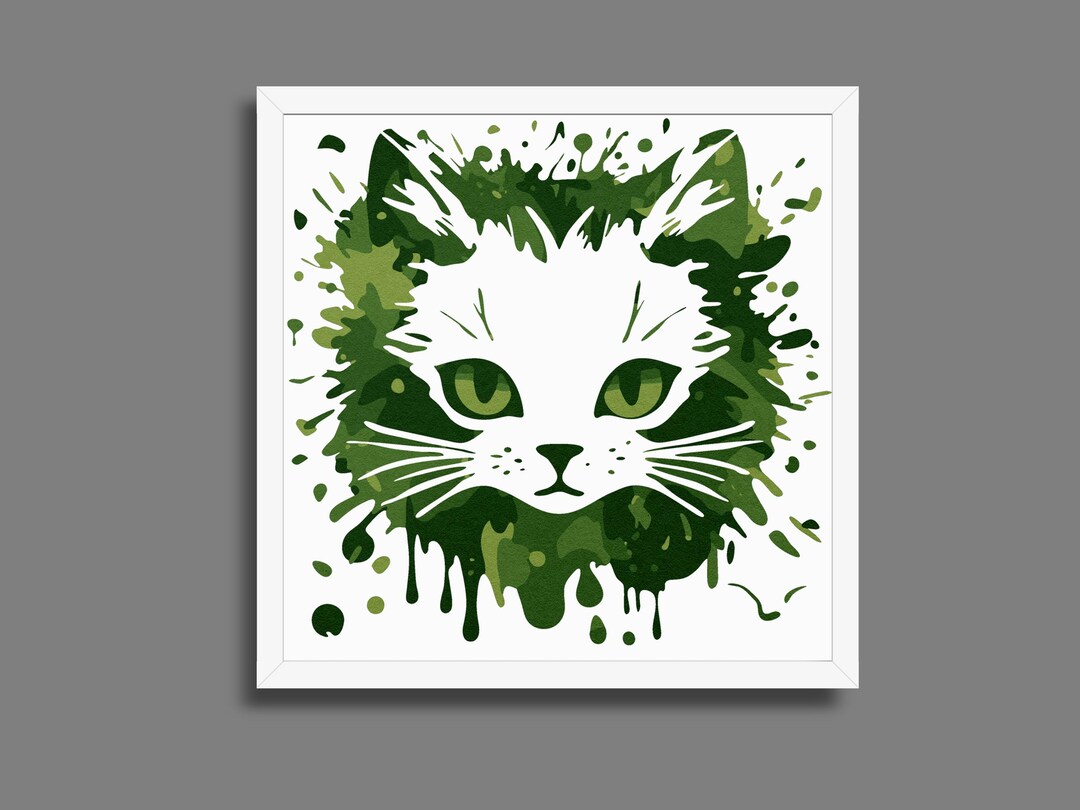 Cat Splash Art Shadow Box, Shadow Box Templates, Laser Cut File ...