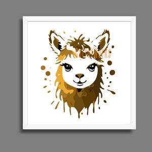 Llama Rainbow Shadow Box SVG: Laser Cut File for Cricut, Glowforge ...