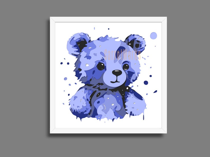 Teddy Bear Nursery Shadow Box SVG: Laser Cut File (digital Download) - Etsy