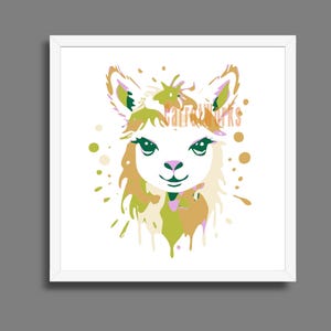 Llama Rainbow Shadow Box SVG: Laser Cut File for Cricut, Glowforge ...