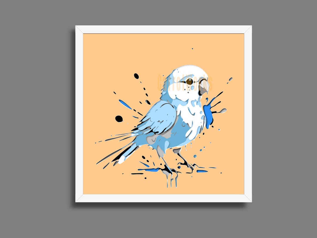 Parakeet Shadow Box SVG: Multi Layer Laser Cut File (digital Download ...