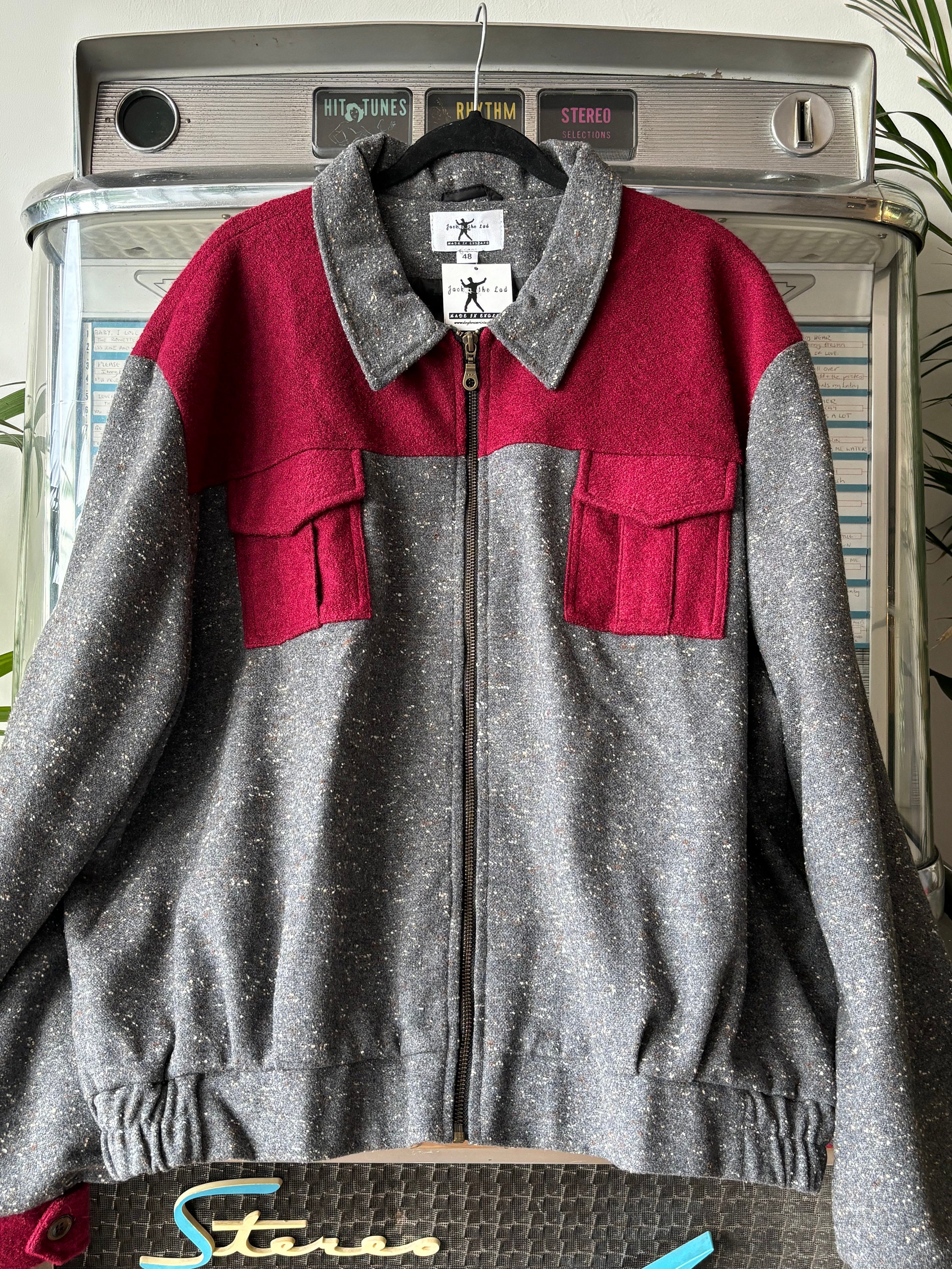 1950’s Gab Jacket . Classic Rockabilly Blouson Style . Size 42 - Etsy