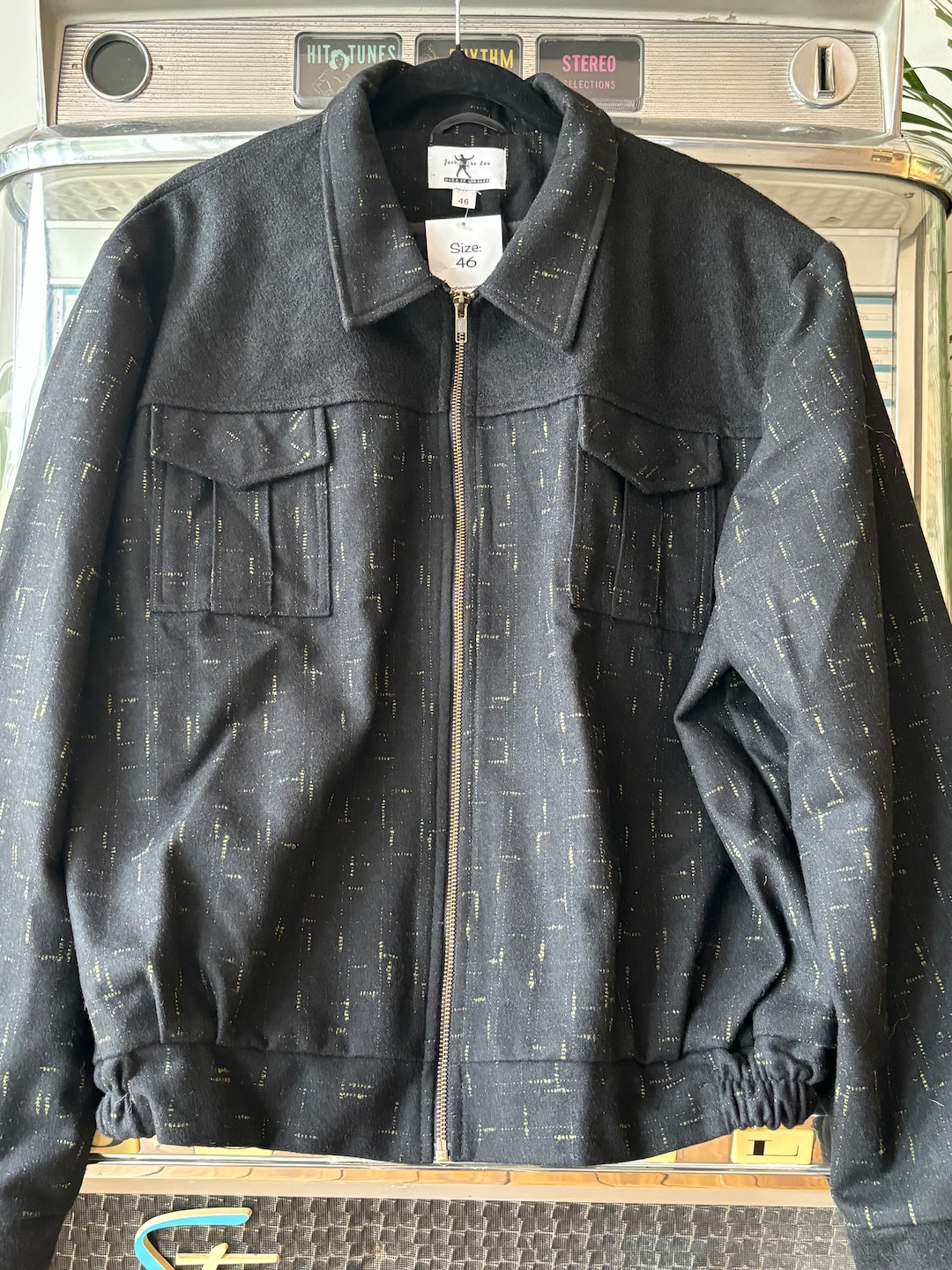 1950’s Gab Jacket .classic Rockabilly Blouson Style .yellow Atomic ...