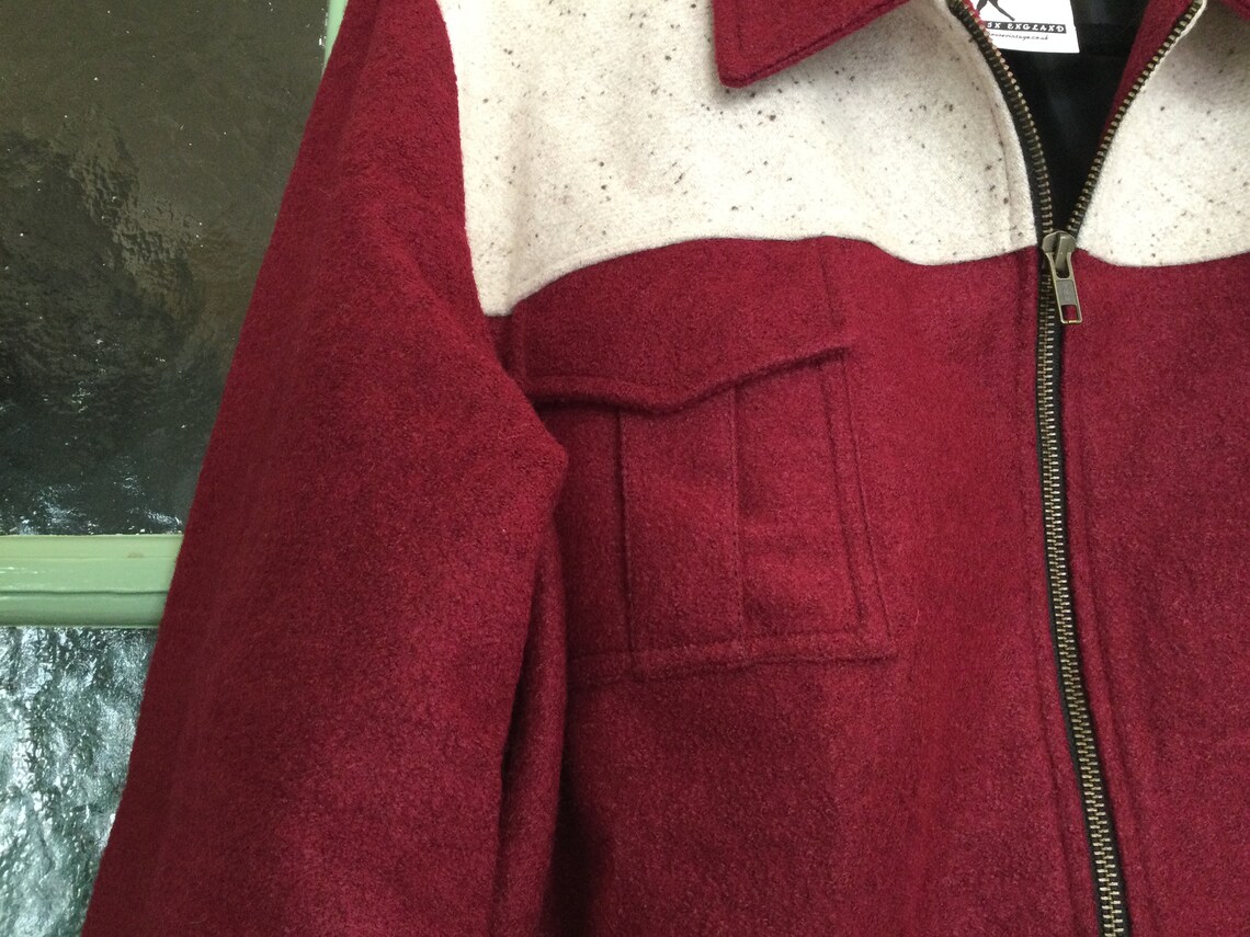 Exclusive to Doghouse Vintage Mens 1950s Style gab Jacket.burgundy ...