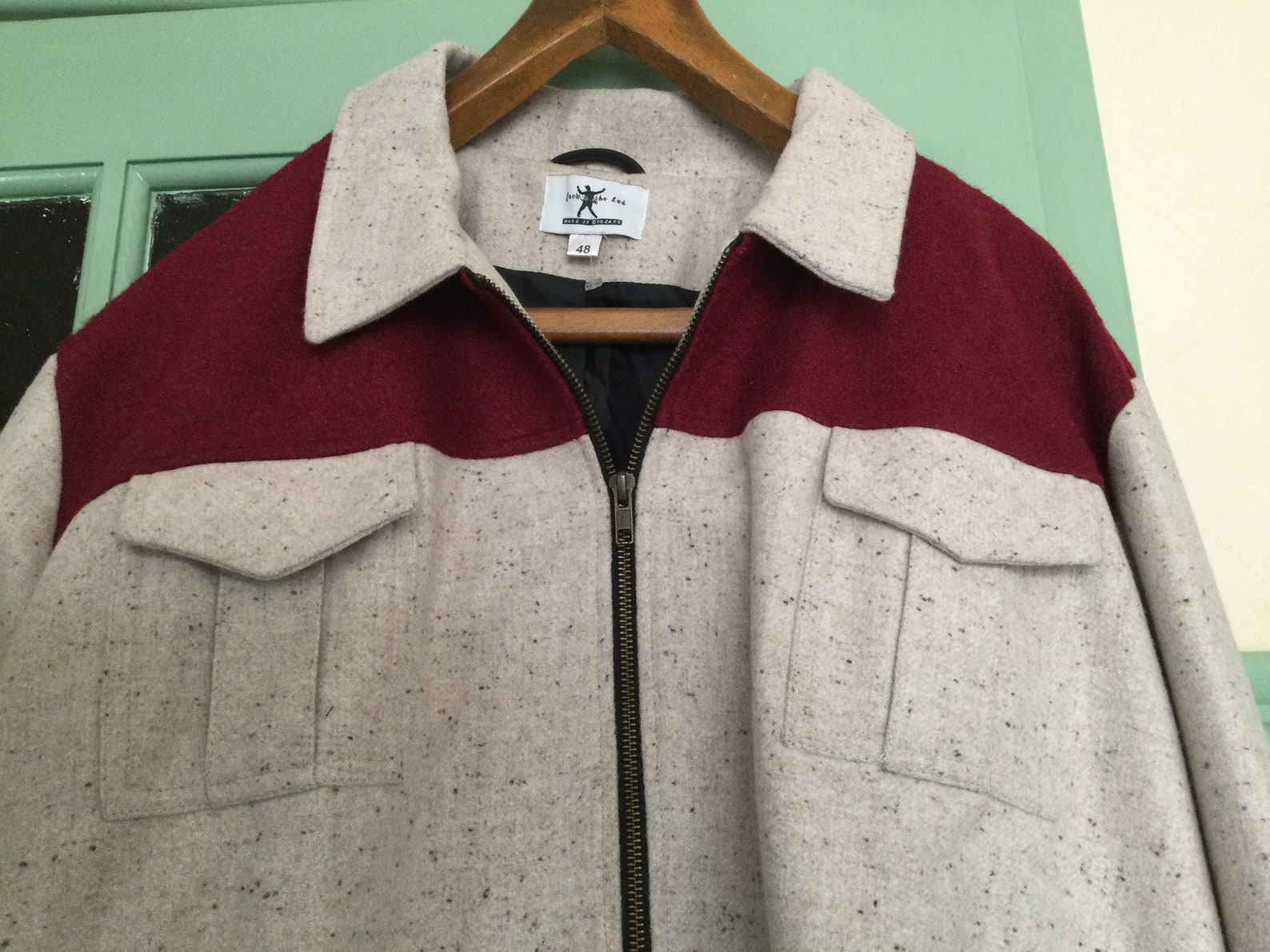 Exclusive to Doghouse Vintage Mens 1950s Style gab Jacket.cream ...