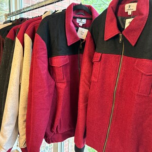 1950’s Gab Jacket .classic Rockabilly Blouson Style . Burgundy Size US ...