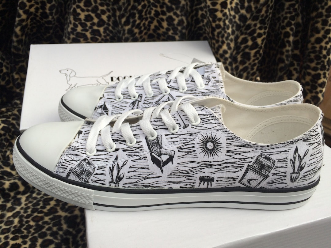 Size 5 . Rockabilly 1950s Retro Converse Chuck Taylor Style Pumps ...