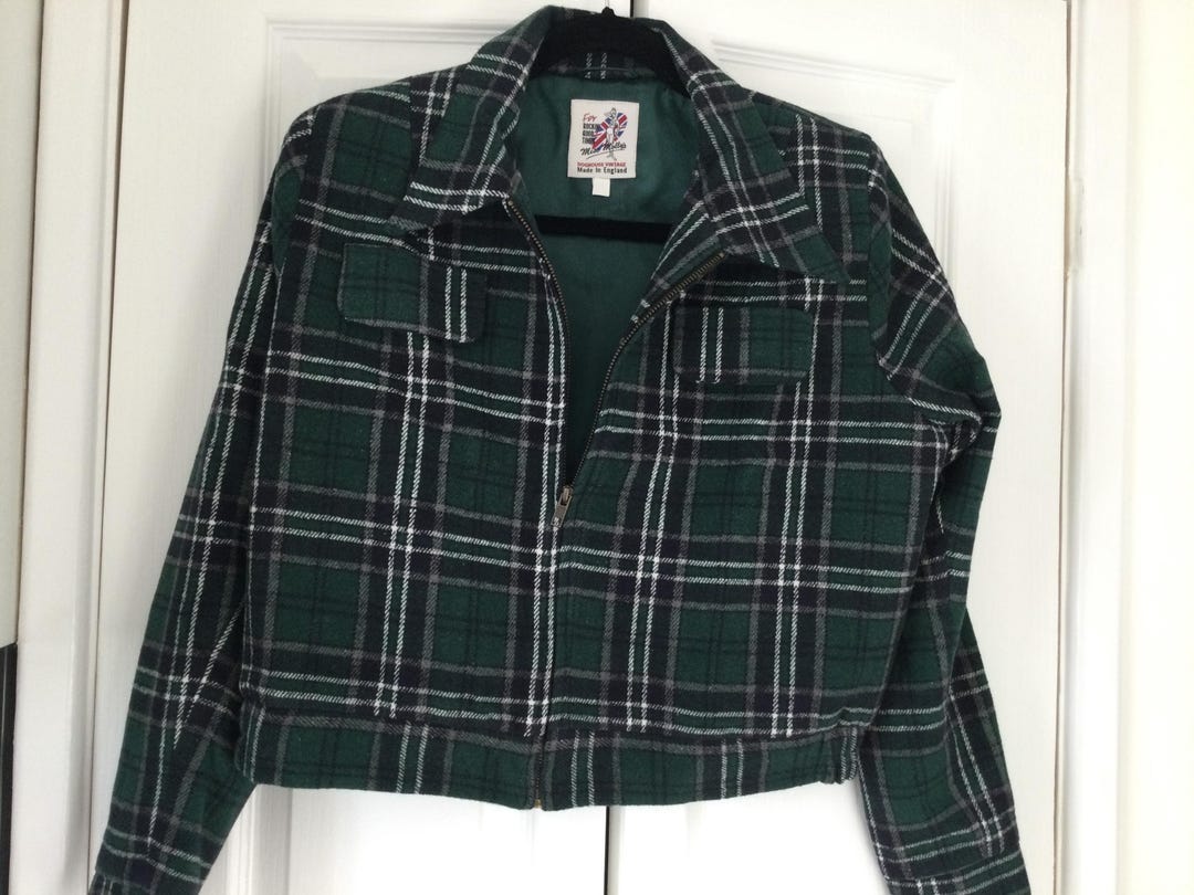 Vintage Style 1950s Ladies “gab” Jacket. Rockabilly.full Zip, Cuff ...