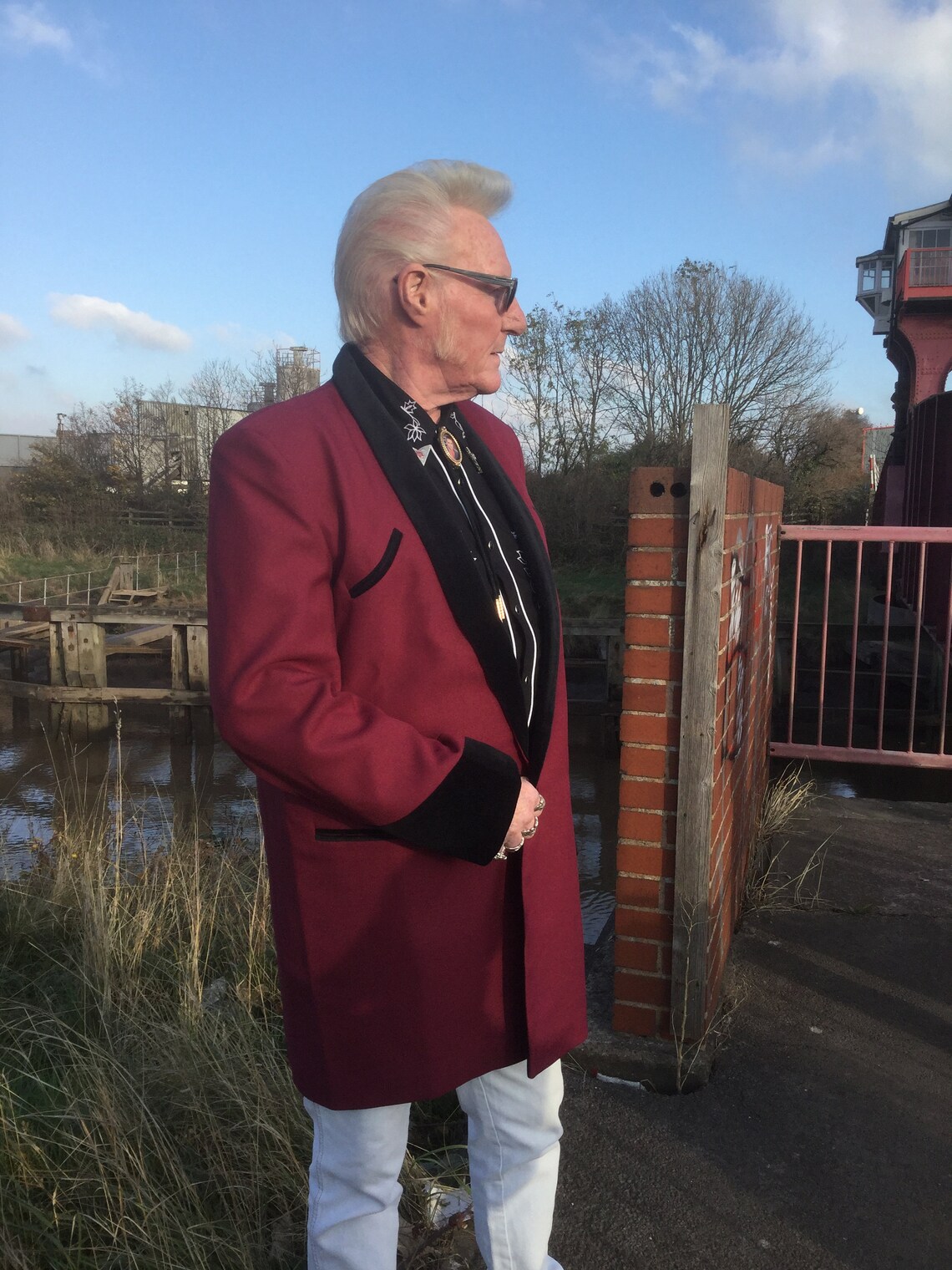 Full Velvet Roll Collar &cuffs,teddy Boy Drape Jacket. Wine. - Etsy